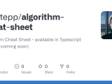Github Mcstepp Algorithm Cheat Sheet Algorithm Cheat Sheet