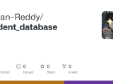 Github Gohan Reddy Student Database