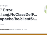 Error Java Lang Noclassdeffounderror Org Apache Hc Client5 Http Ssl