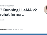 Running Llama V2 With Chat Format Issue 507 Abetlen Llama Cpp