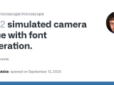 Simulated Camera Issue With Font Generation Issue 282 Python