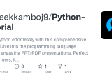 Python Tutorial Keip103 Pdf At Main Parteekkamboj9 Python Tutorial