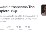 Github Softwareintrospectre The Complete Sql Bootcamp Sql Challenges