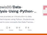 Data Analysis Using Python Upenn Module 3 Notes Data Analysis