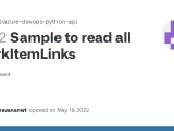 Sample To Read All Workitemlinks Issue 412 Microsoft Azure Devops
