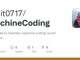 Github Ronit0717 Machinecoding Codebase To Maintain Machine Coding