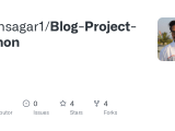 Github Kiransagar1 Blog Project Python