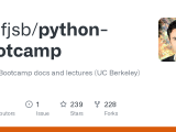 Github Profjsb Python Bootcamp Python Bootcamp Docs And Lectures Uc