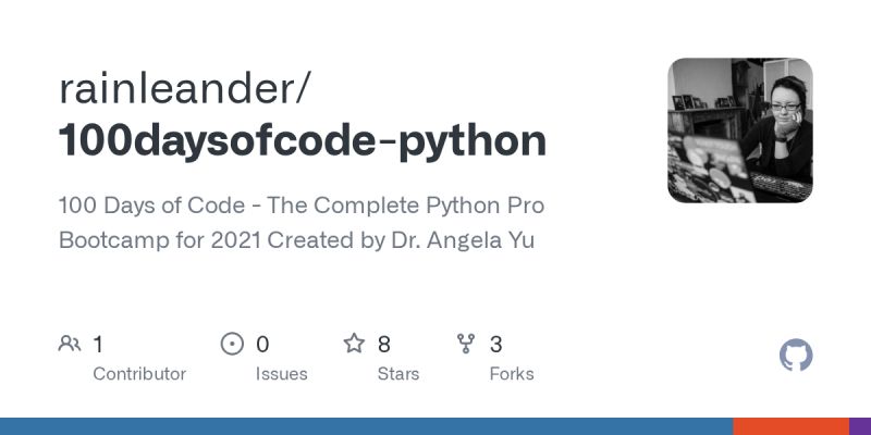 Github B Tomi 100daysofcode 100 Days Of Code The Complete Python - Ultra HD Ocean Picture - Mobile
