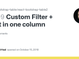 Custom Filter Sort In One Column Issue 609 React Bootstrap Table