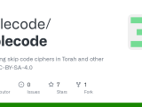 Github Biblecode Biblecode Searching Skip Code Ciphers In Torah And