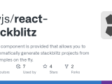 Github Uiwjs React Stackblitz A React Component Is Provided That