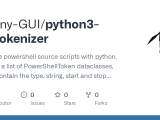 Github Donny Gui Python3 Ps Tokenizer Tokenize Powershell Source
