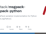 Github Alvistack Msgpack Msgpack Python Messagepack Serializer