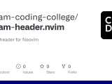 Github Codam Coding College Codam Header Nvim Codam Header For Neovim