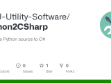Github Knu Utility Software Python2csharp Converts Python Source To C