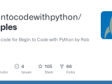 Github Begintocodewithpython Samples Sample Code For Begin To Code