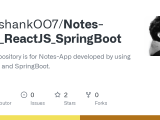 Github Shashankoo7 Notes App Reactjs Springboot This Repository Is