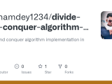 Github Subhamdey1234 Divide And Conquer Algorithm Implementation In