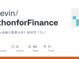 Github Tpkevin Pythonforfinance Python金融大数据分析 教材学习笔记