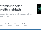 Github Subatomicplanets Simplestringmath A Very Simple Python Script