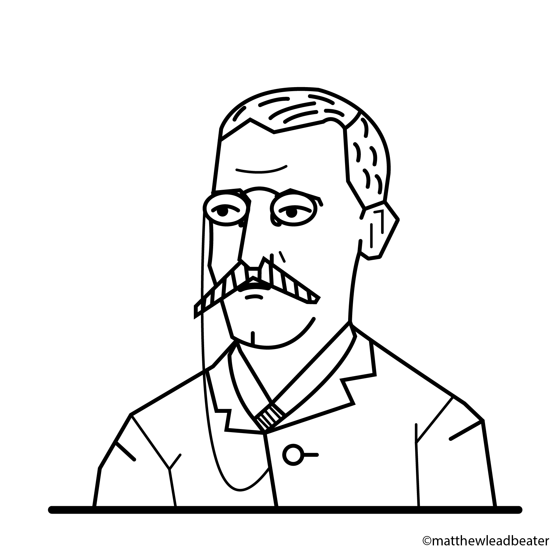 Line Art Portraits of Logicians – Open Logic Project