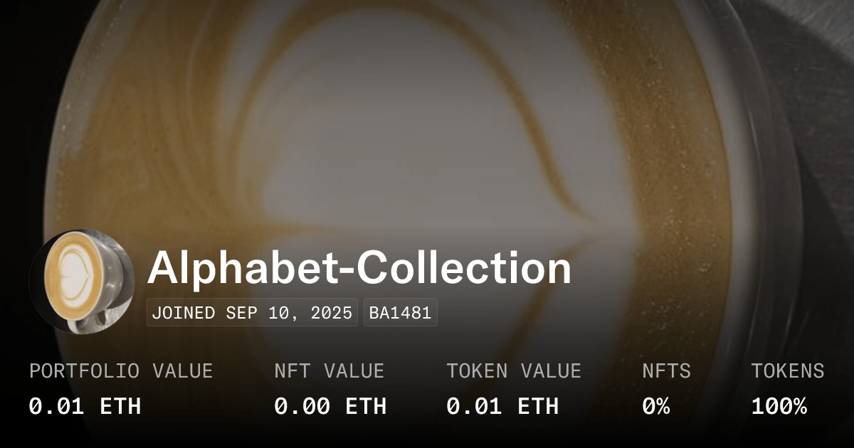 Alphabet Collection Profile Opensea