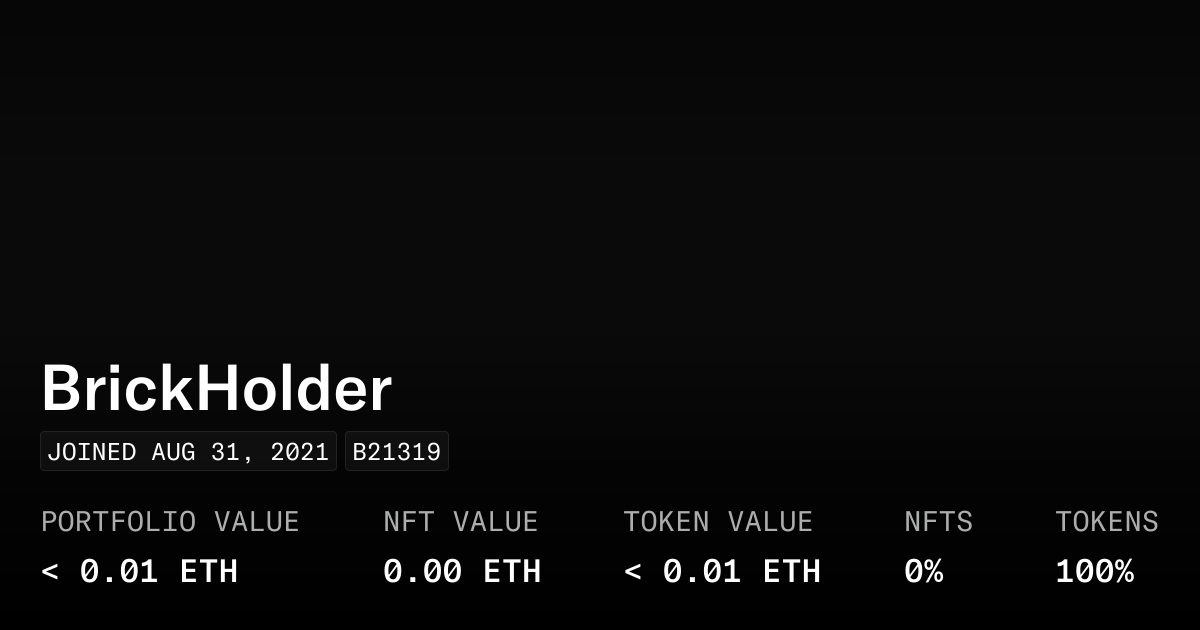 Brickholder Profile Opensea