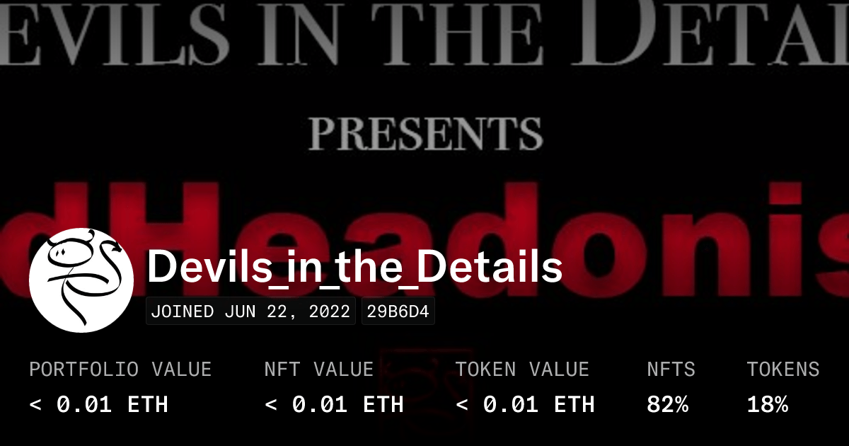 Devils In The Details Profile Opensea