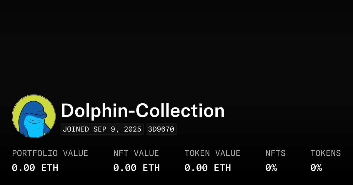 Dolphin Collection Profile Opensea