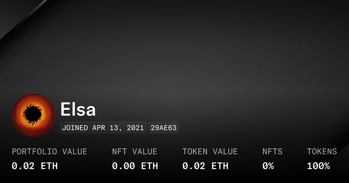 Elsa Profile Opensea