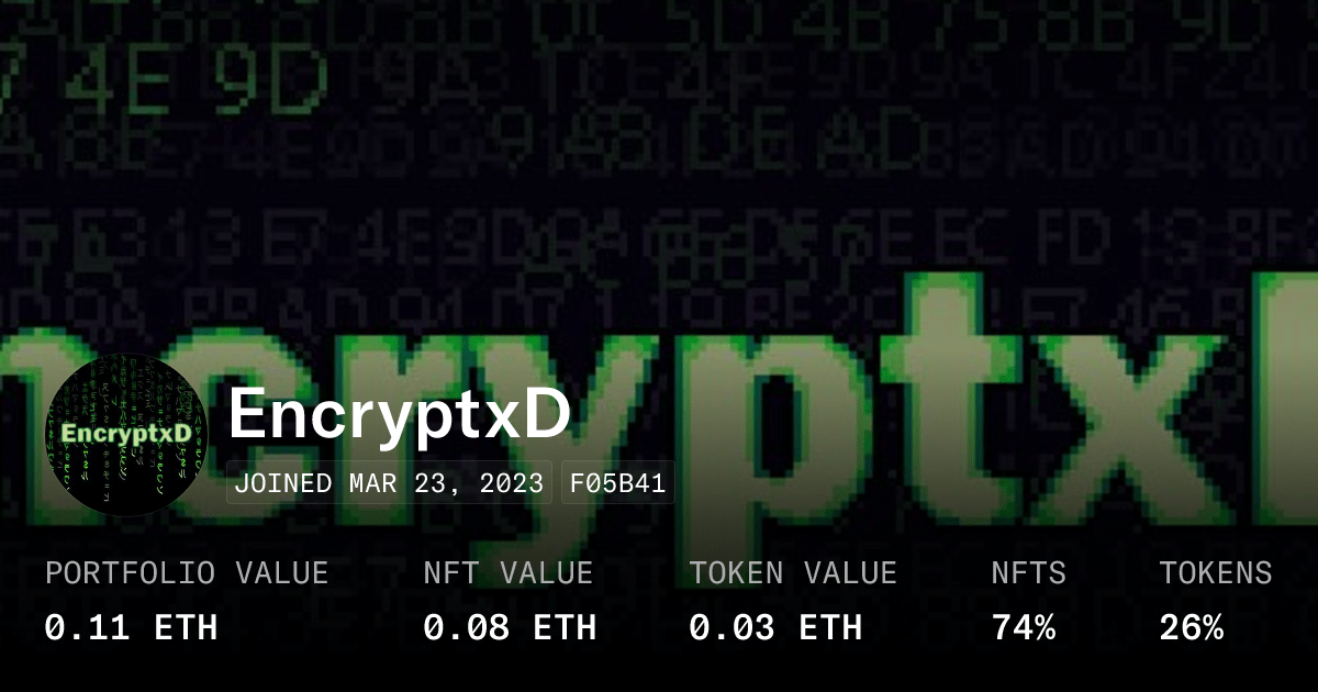 Encryptxd Profile Opensea