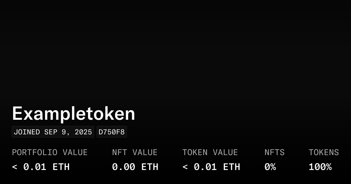 Exampletoken Profile Opensea