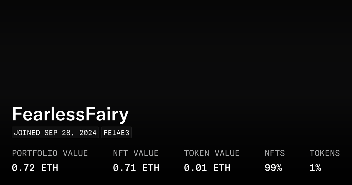 Fearlessfairy Profile Opensea