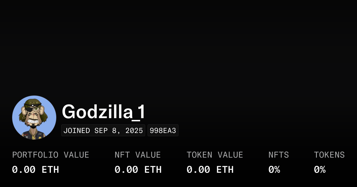 Godzilla 1 Profile Opensea