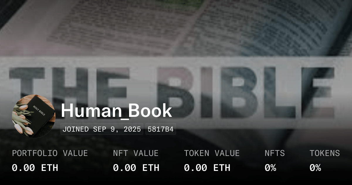 Human Book Profile Opensea