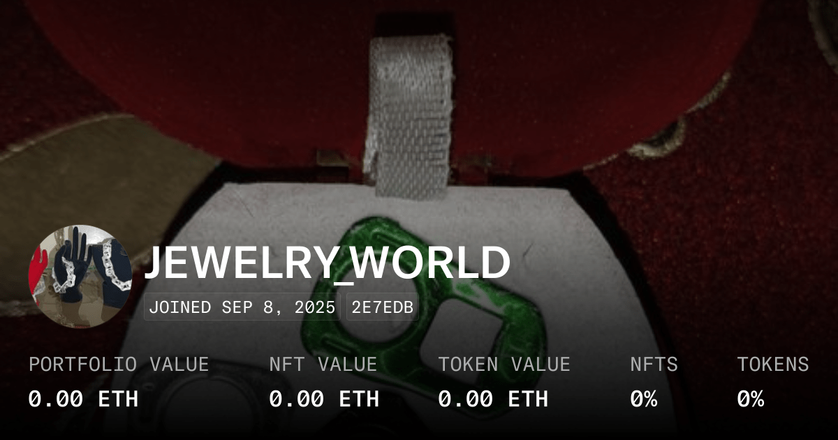 Jewelry World Profile Opensea