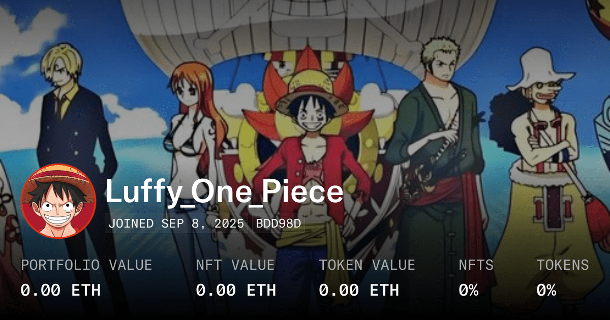 Luffy One Piece Profile Opensea