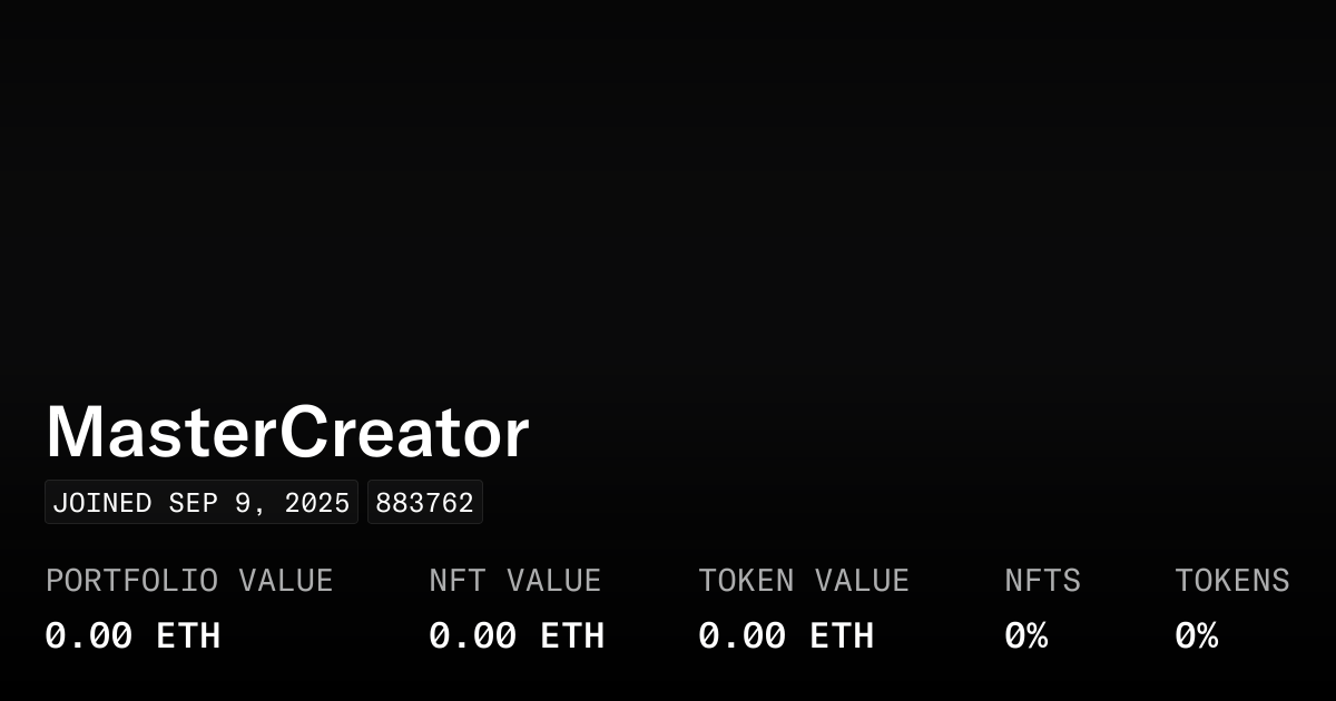 Mastercreator Profile Opensea