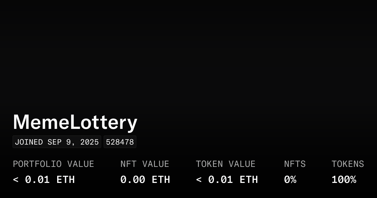 Memelottery Profile Opensea