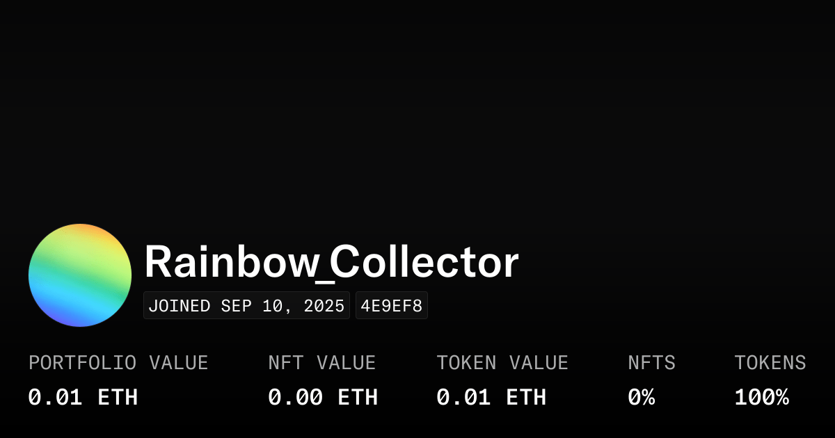 Rainbow Collector Profile Opensea