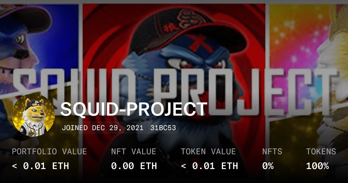 Squid Project Profile Opensea