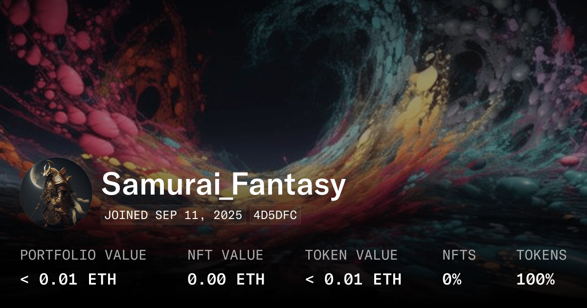 Samurai Fantasy Profile Opensea
