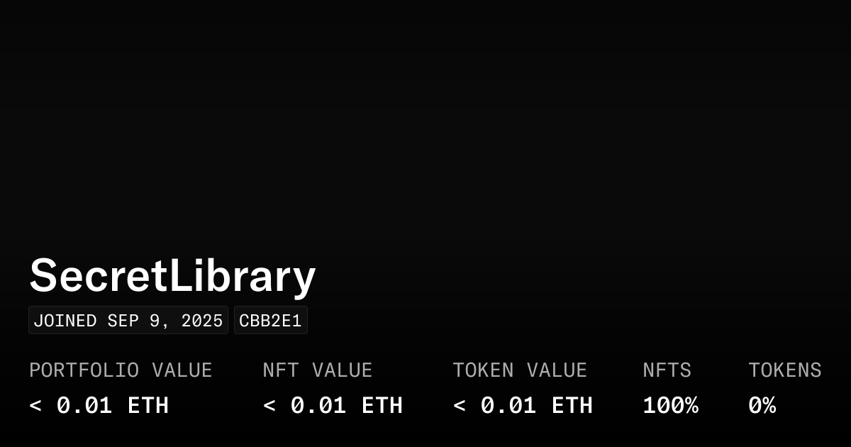 Secretlibrary Profile Opensea