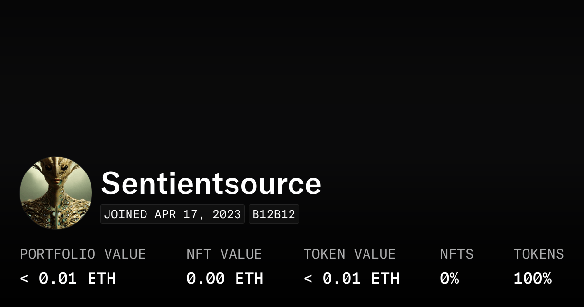 Sentientsource Profile Opensea
