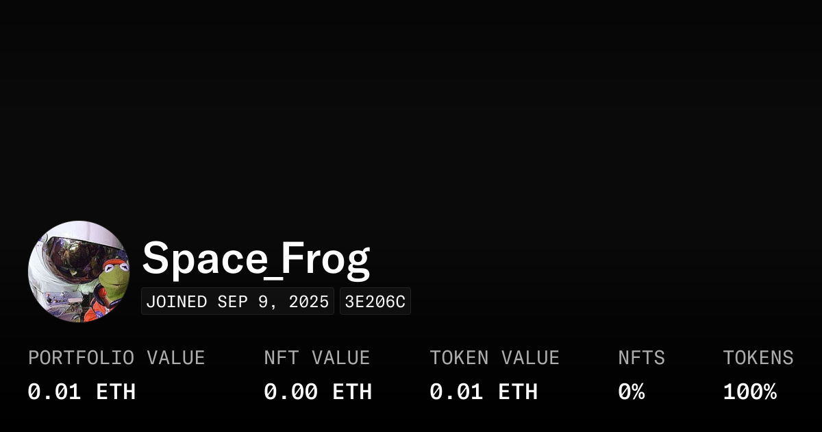 Space Frog Profile Opensea