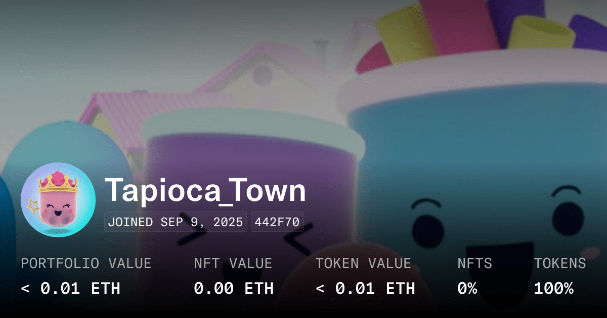 Tapioca Town Profile Opensea