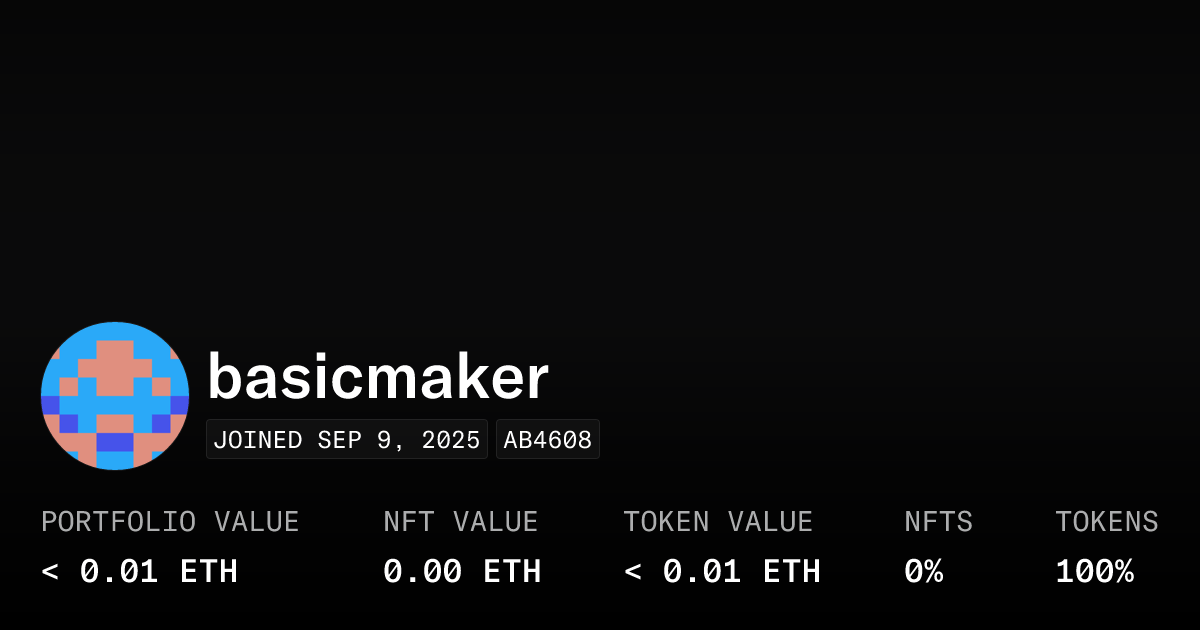 Basicmaker Profile Opensea