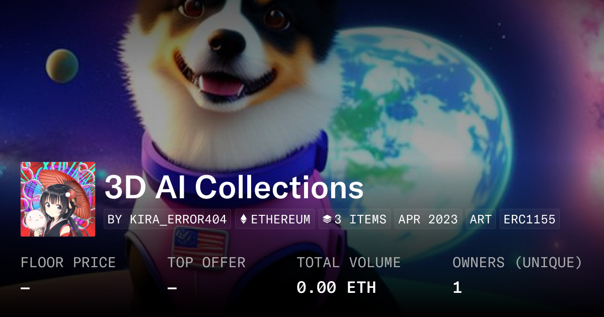 3d Ai Collections Collection Opensea