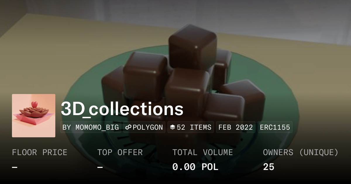 3d Collections Collection Opensea